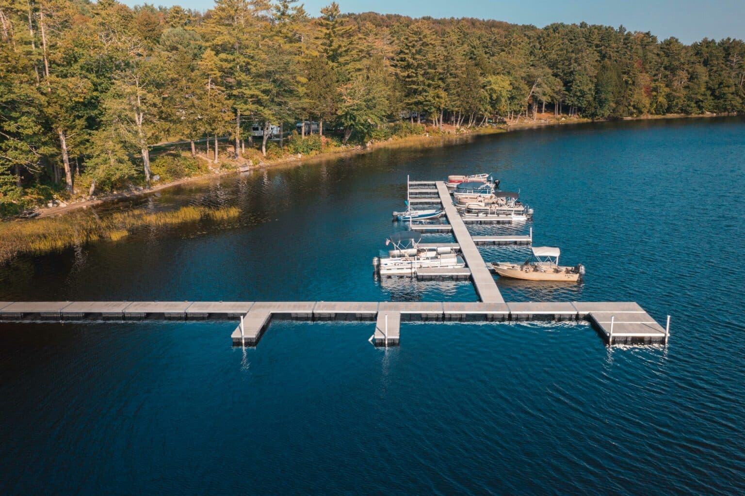 Marina and Fishing Dock - Sennebec Lake Campground